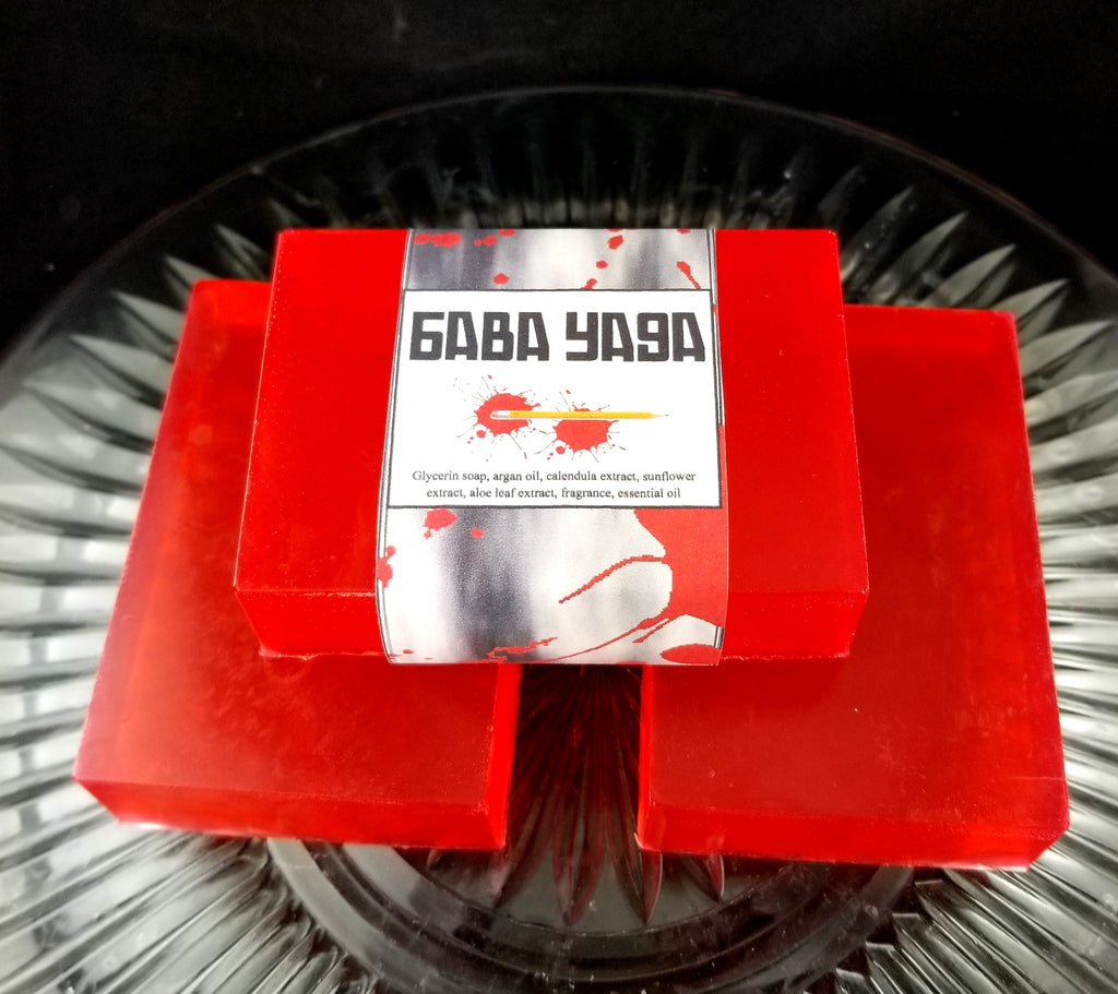 BABA YAGA Soap Bar | Smoke & Blood Orange | Red | Shave Puck | Beard W ...