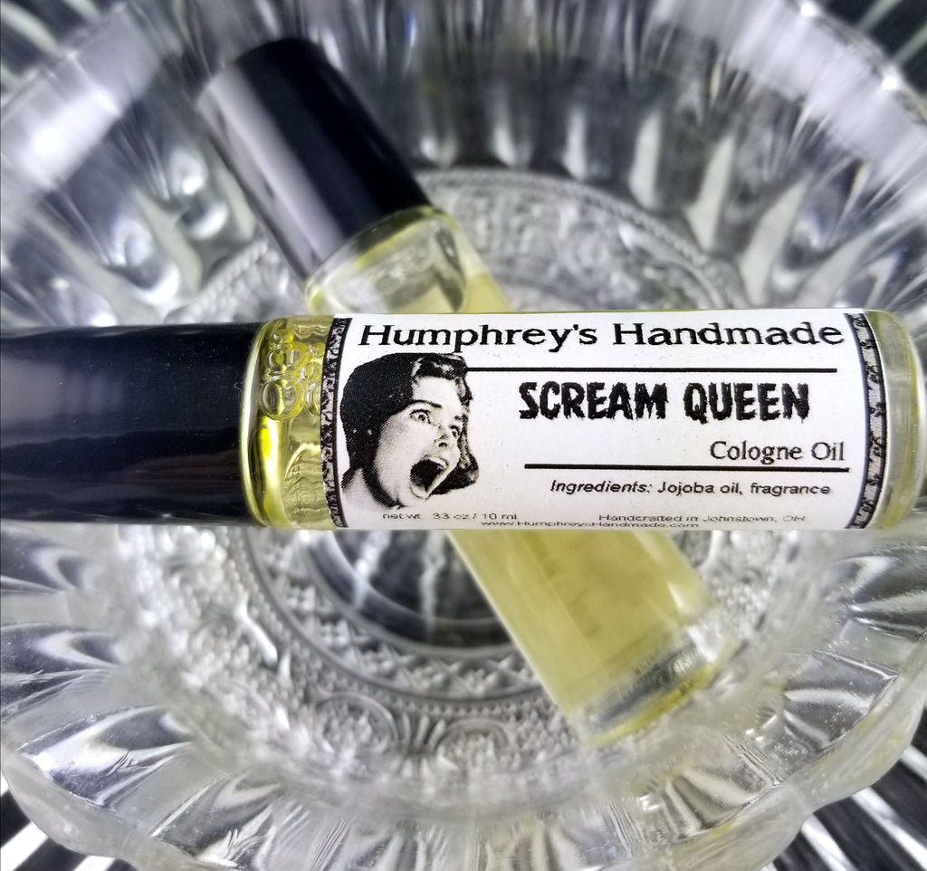 SCREAM QUEEN Cologne | Roll On Jojoba Oil | Fresh Rose Perfume ...