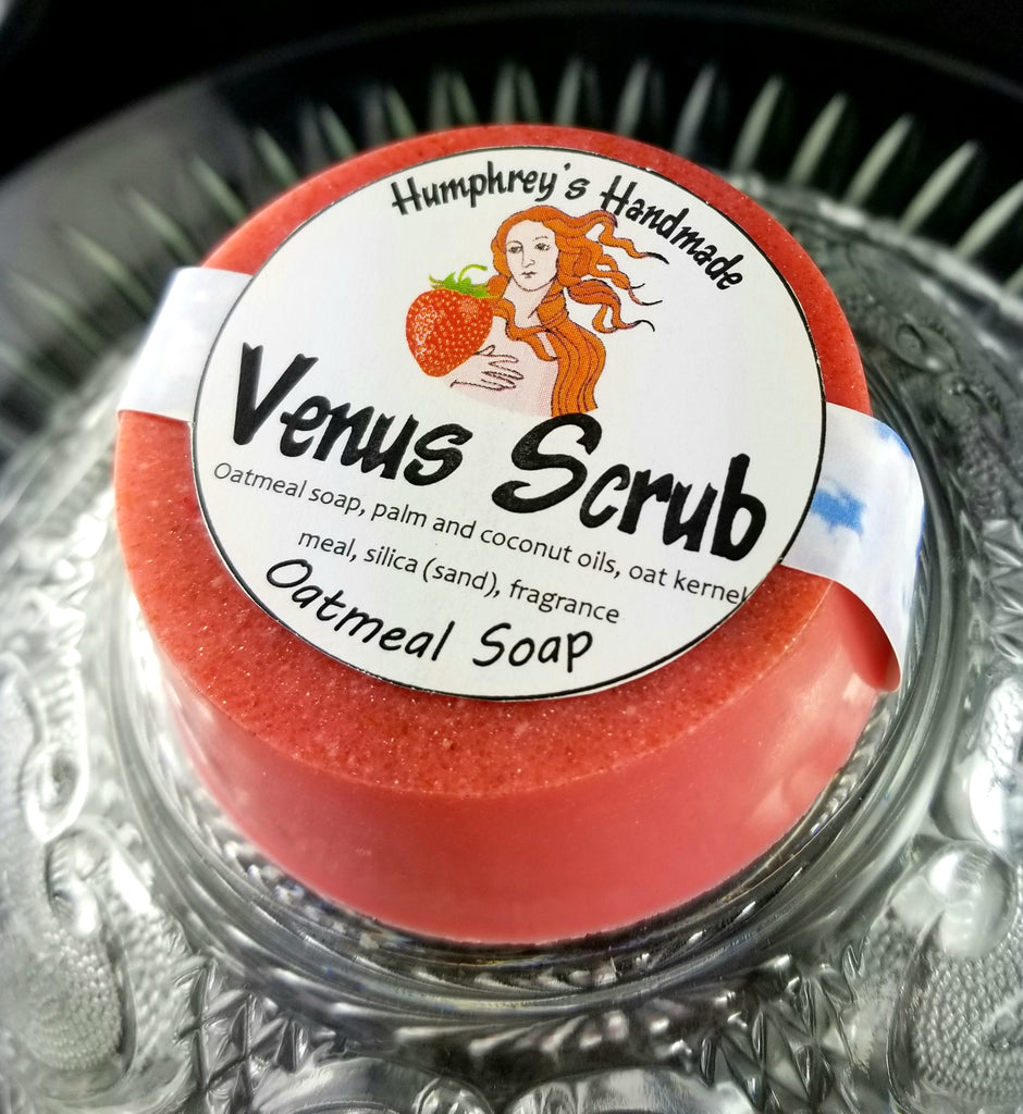VENUS SCRUB Oatmeal Soap | Strawberry Scented Exfoliating Beauty Bar ...