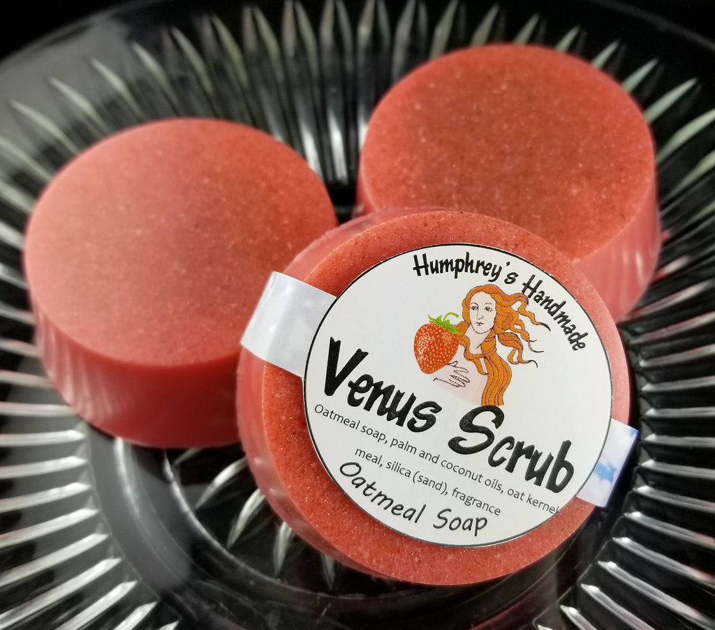 VENUS SCRUB Oatmeal Soap | Strawberry Scented Exfoliating Beauty Bar ...
