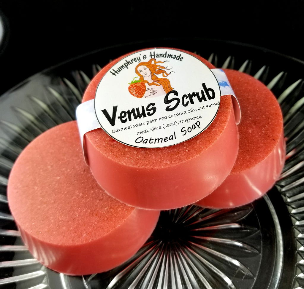 VENUS SCRUB Oatmeal Soap | Strawberry Scented Exfoliating Beauty Bar ...