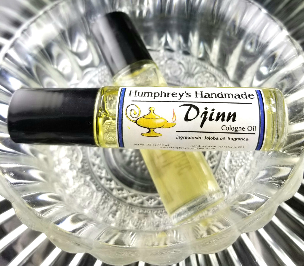 DJINN Men's Cologne | Roll On Jojoba Oil | Agarwood Oud and Incense Sc ...