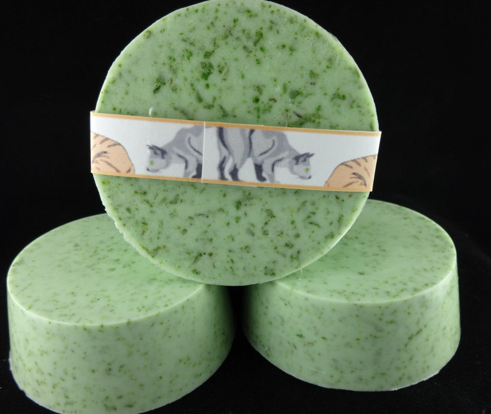 CRAZY CAT LADY Soap | Green Catnip Exfoliating Soap | Coconut Oil | La ...