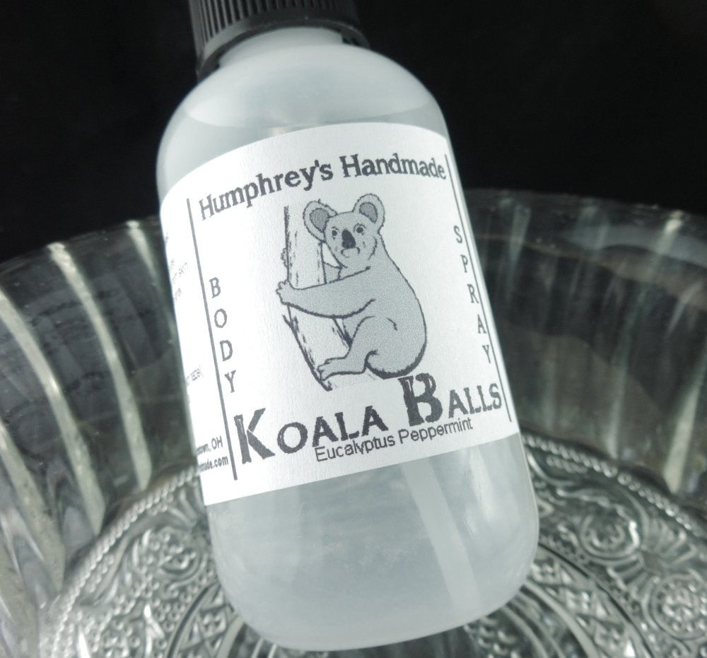 KOALA BALLS Unisex Body Spray | Peppermint Eucalyptus | Essential Oil ...